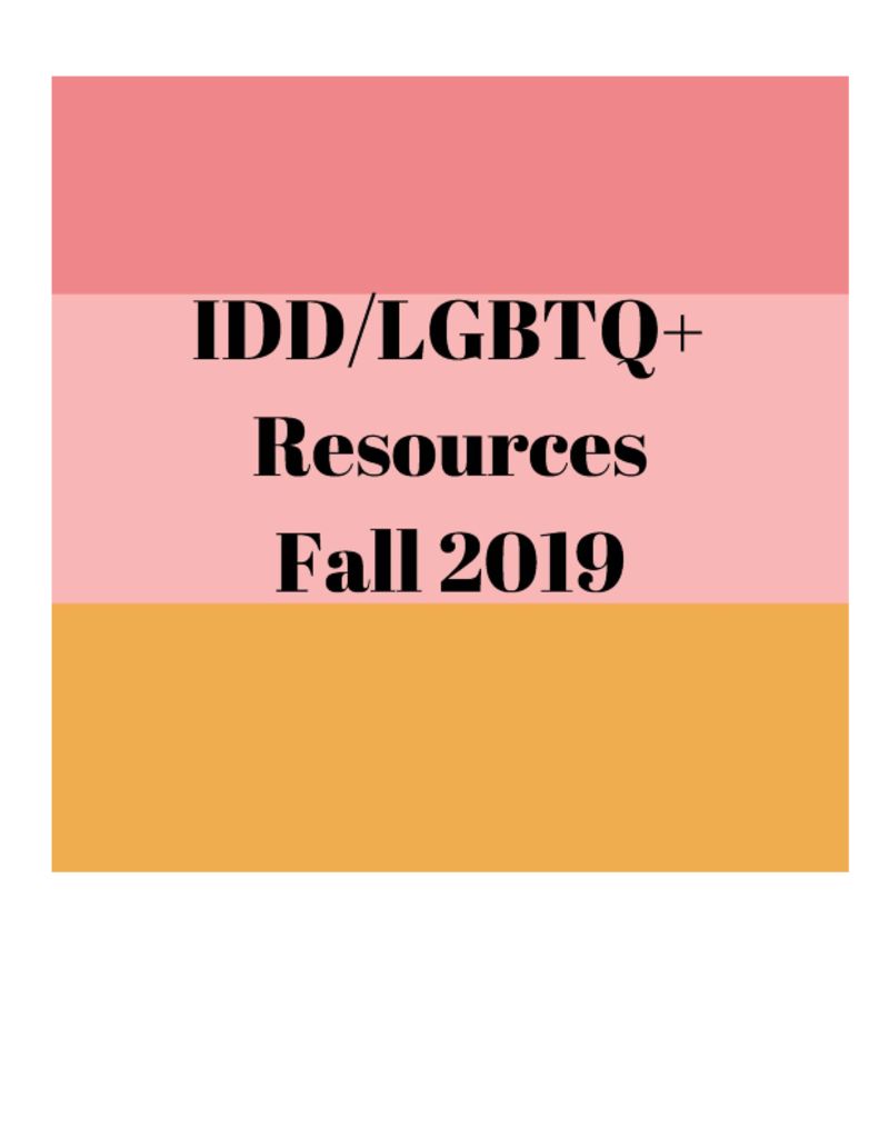 IDD LGBTQ Resources Added to Website | DDRB