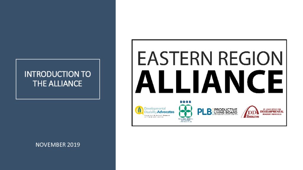 Eastern Region Alliance Information | DDRB